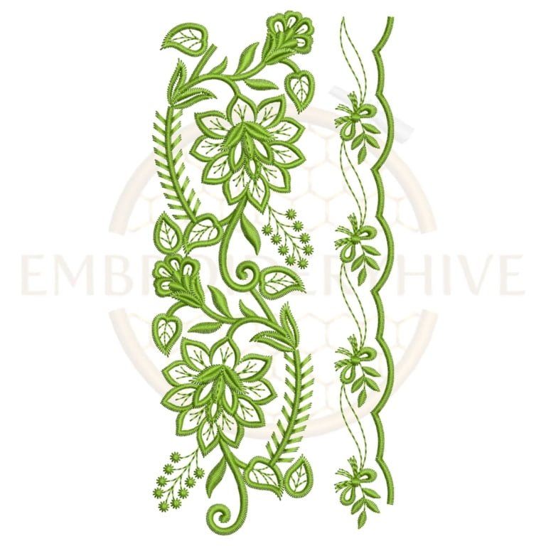 Border Embroidery Design(E-0168) - EmbroideryHive