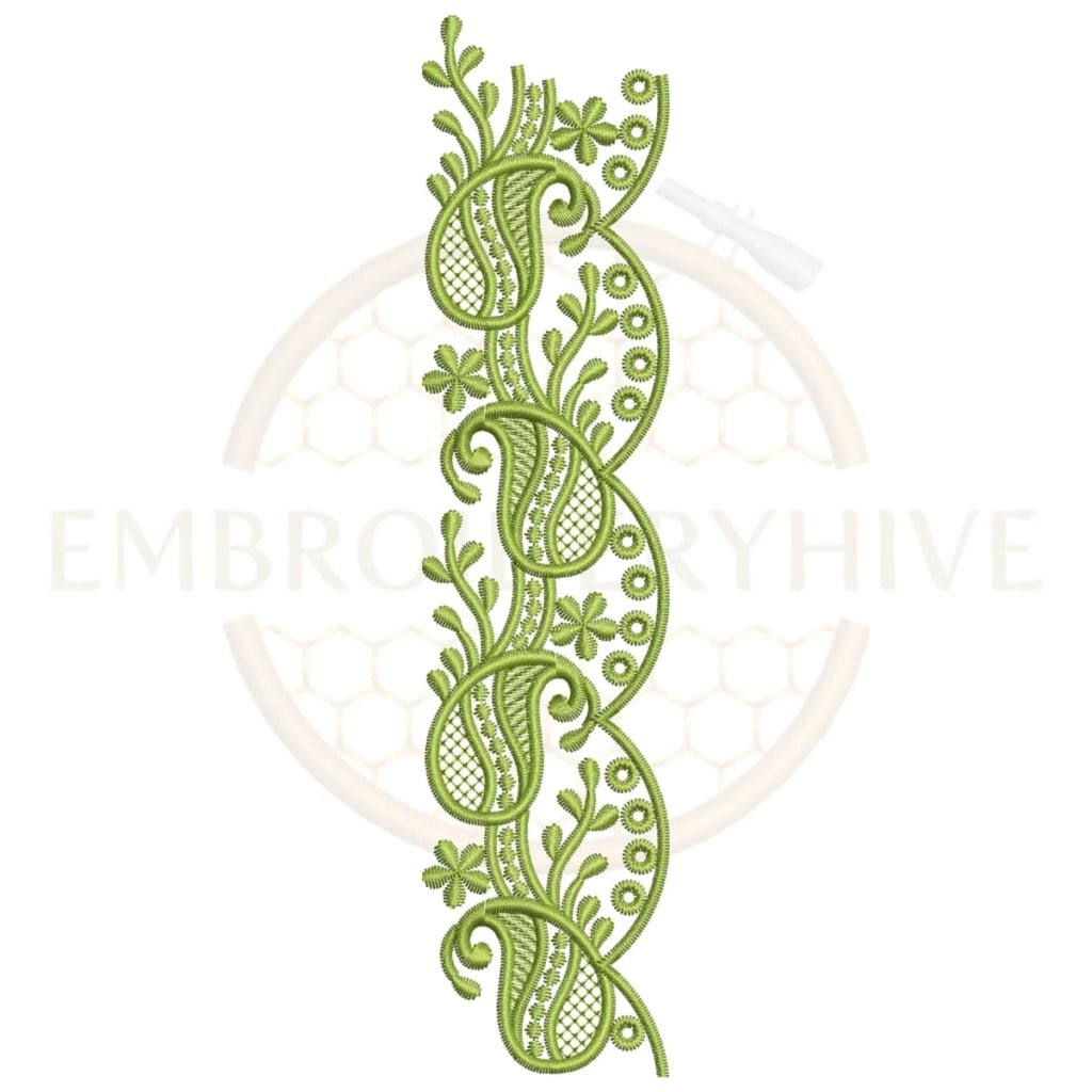 Floral Border Embroidery Design(E-0362) - EmbroideryHive