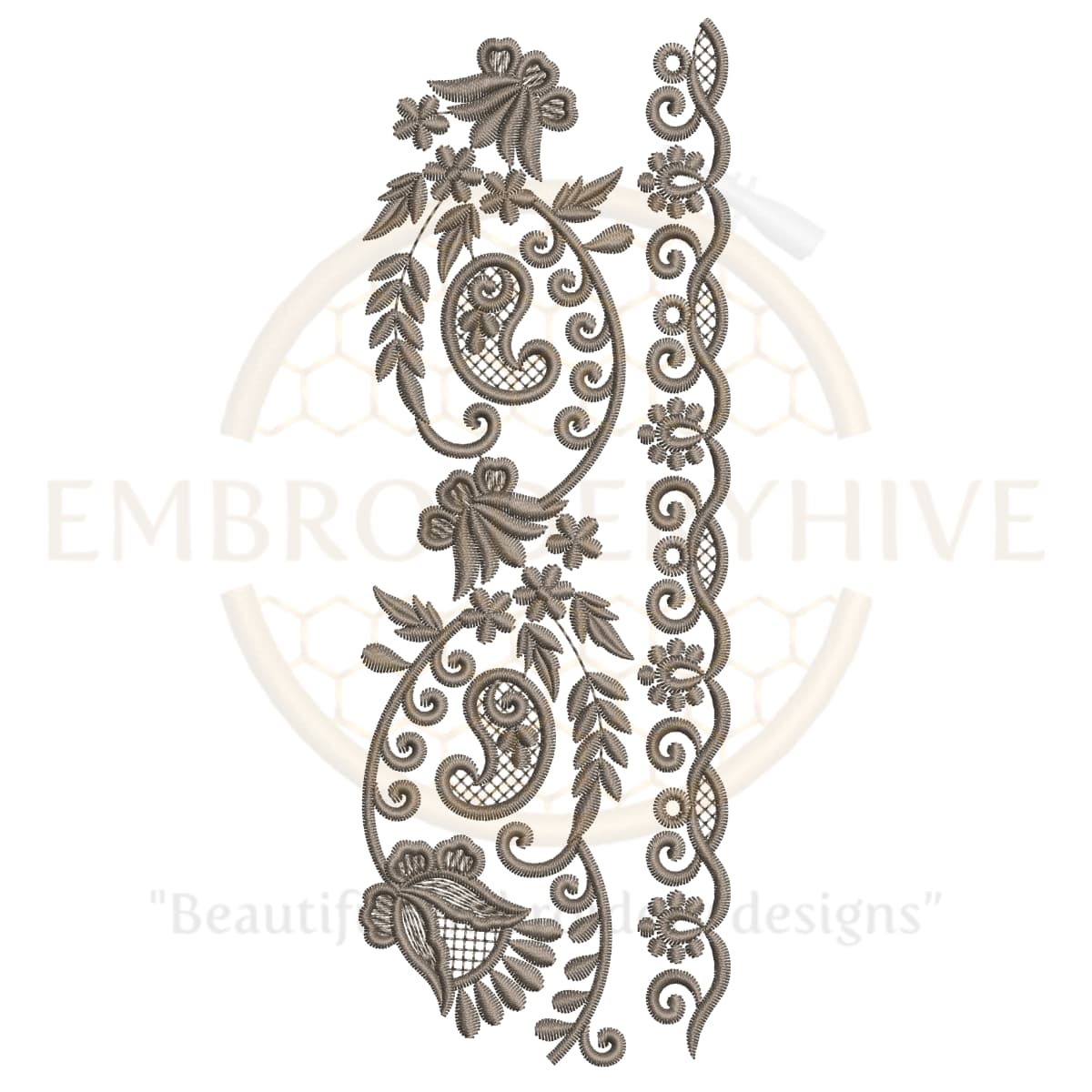 Border Embroidery Design(E-0431) - EmbroideryHive