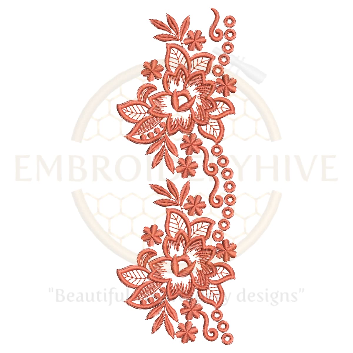 Border Embroidery Design(E-0439) - EmbroideryHive