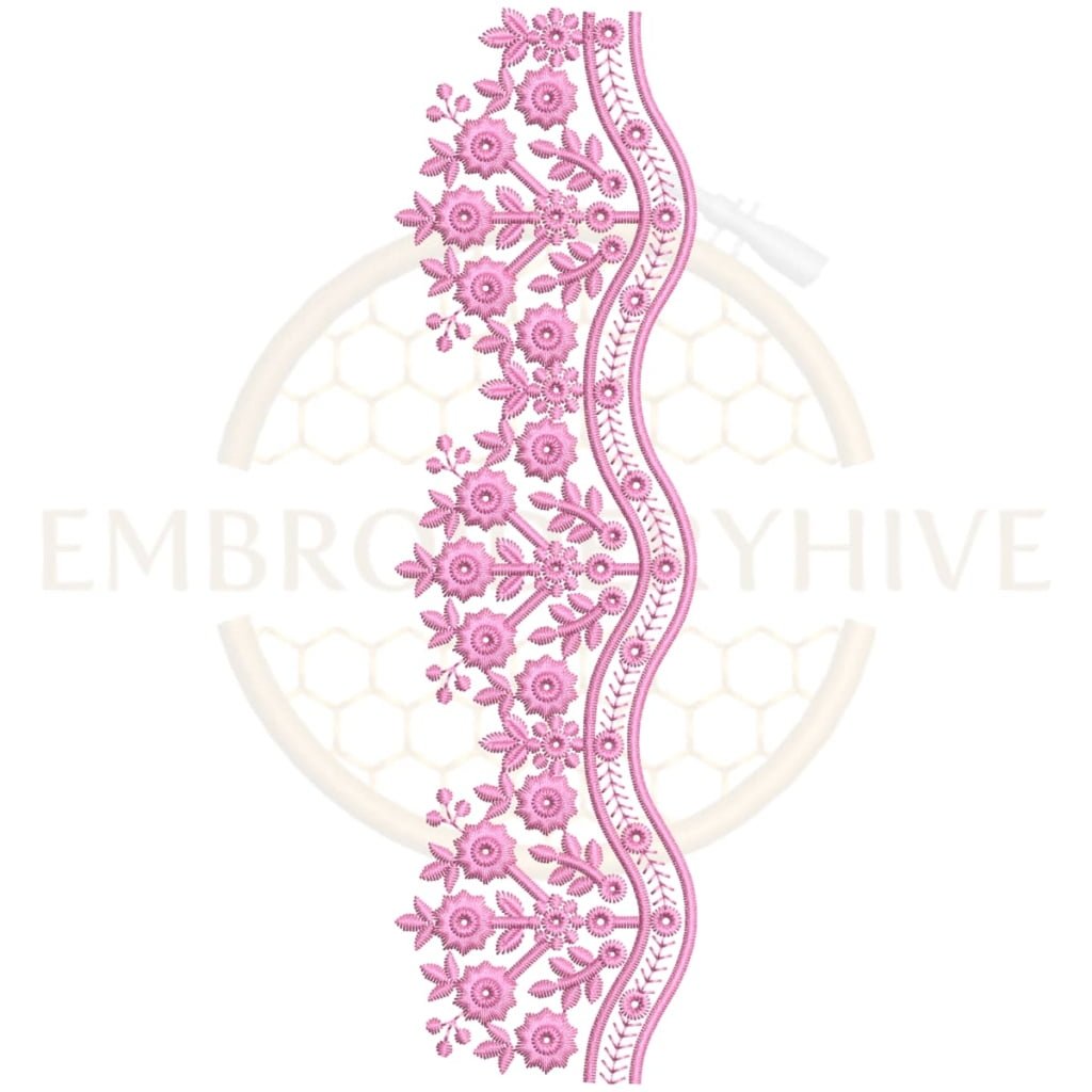 Border Embroidery Design(E-0168) - EmbroideryHive