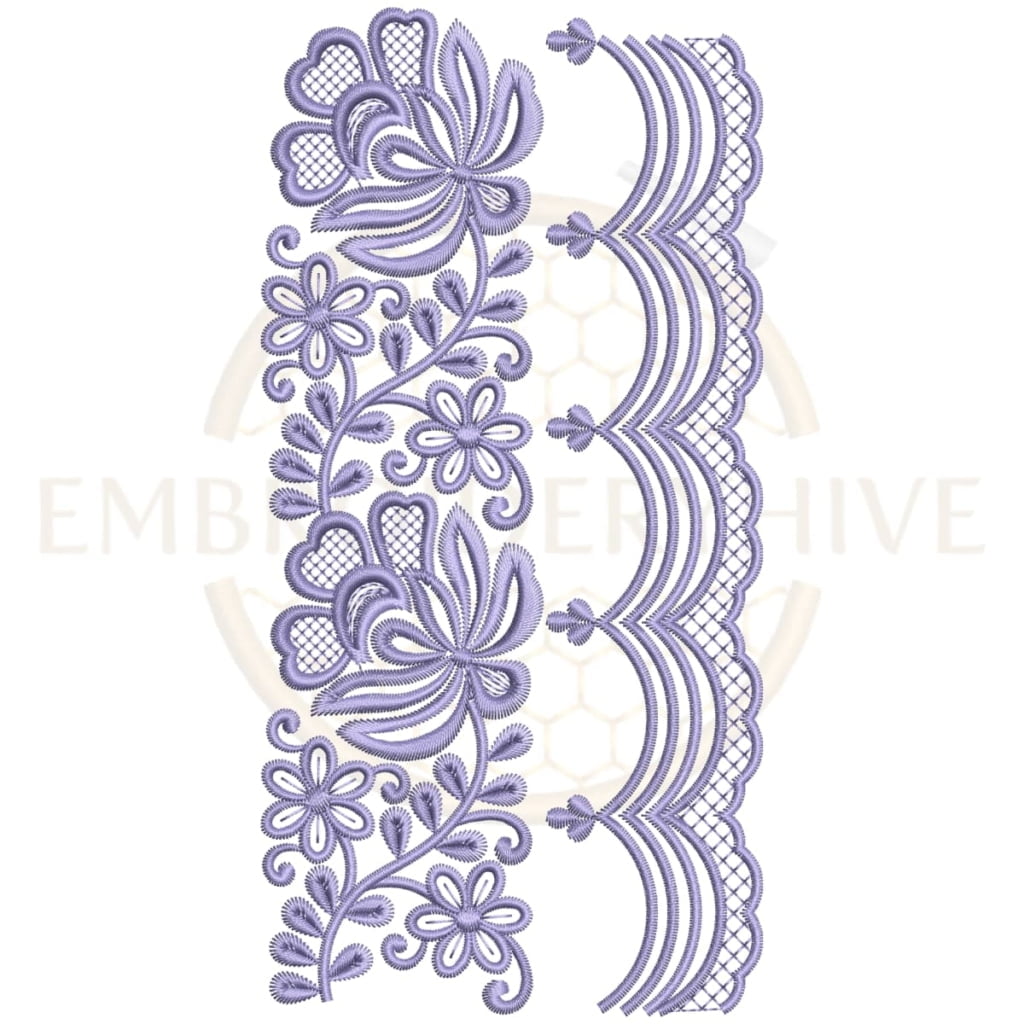 Border Embroidery Design(E-0227) - EmbroideryHive