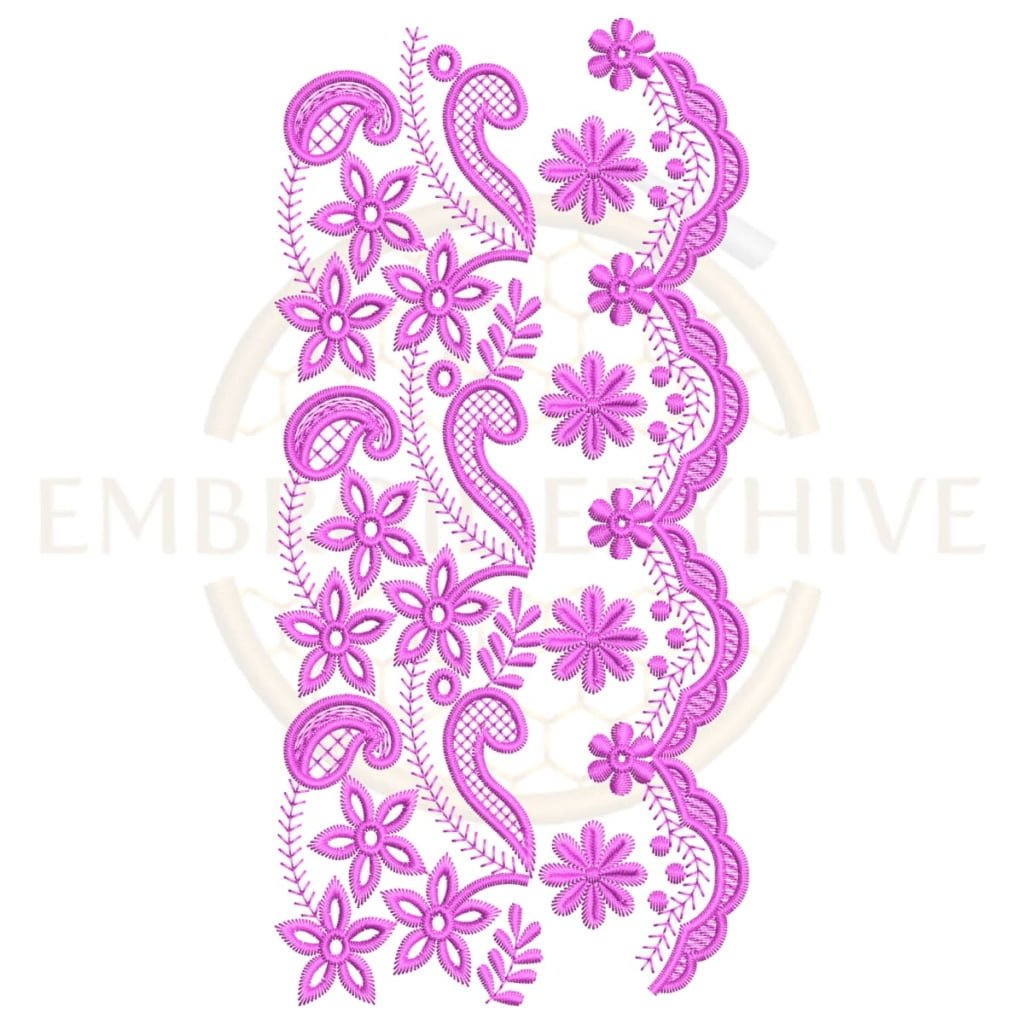 Border Embroidery Design(E-0199) - EmbroideryHive