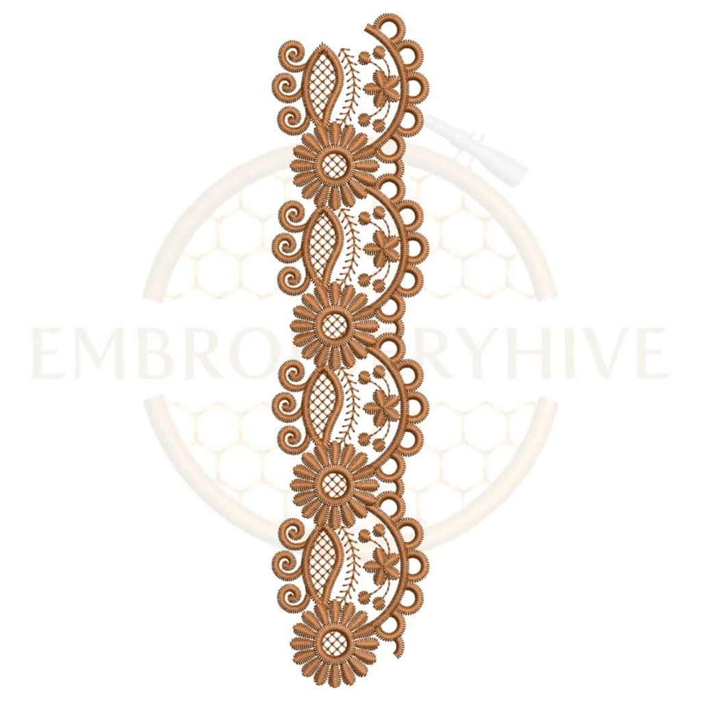Border Embroidery Design(E-0350) - EmbroideryHive