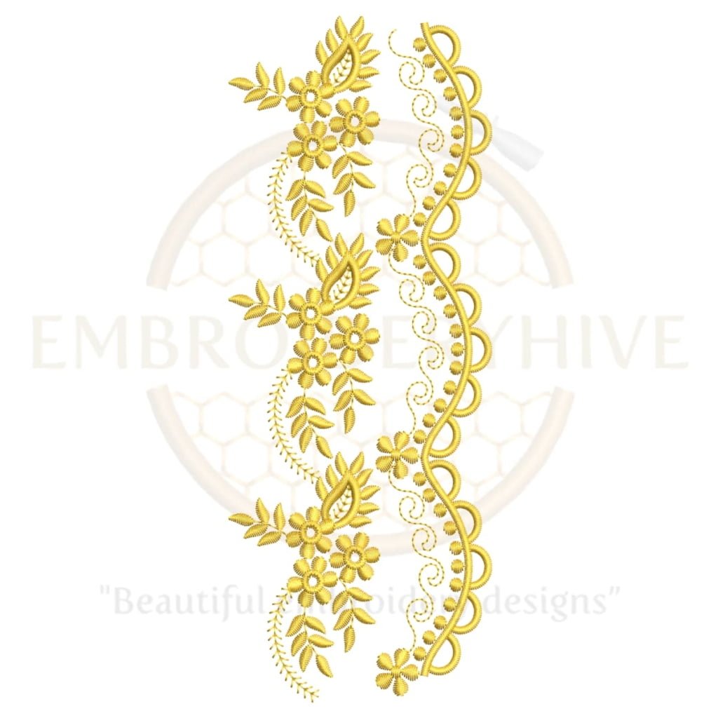 Border Embroidery Design(E-0522) - EmbroideryHive