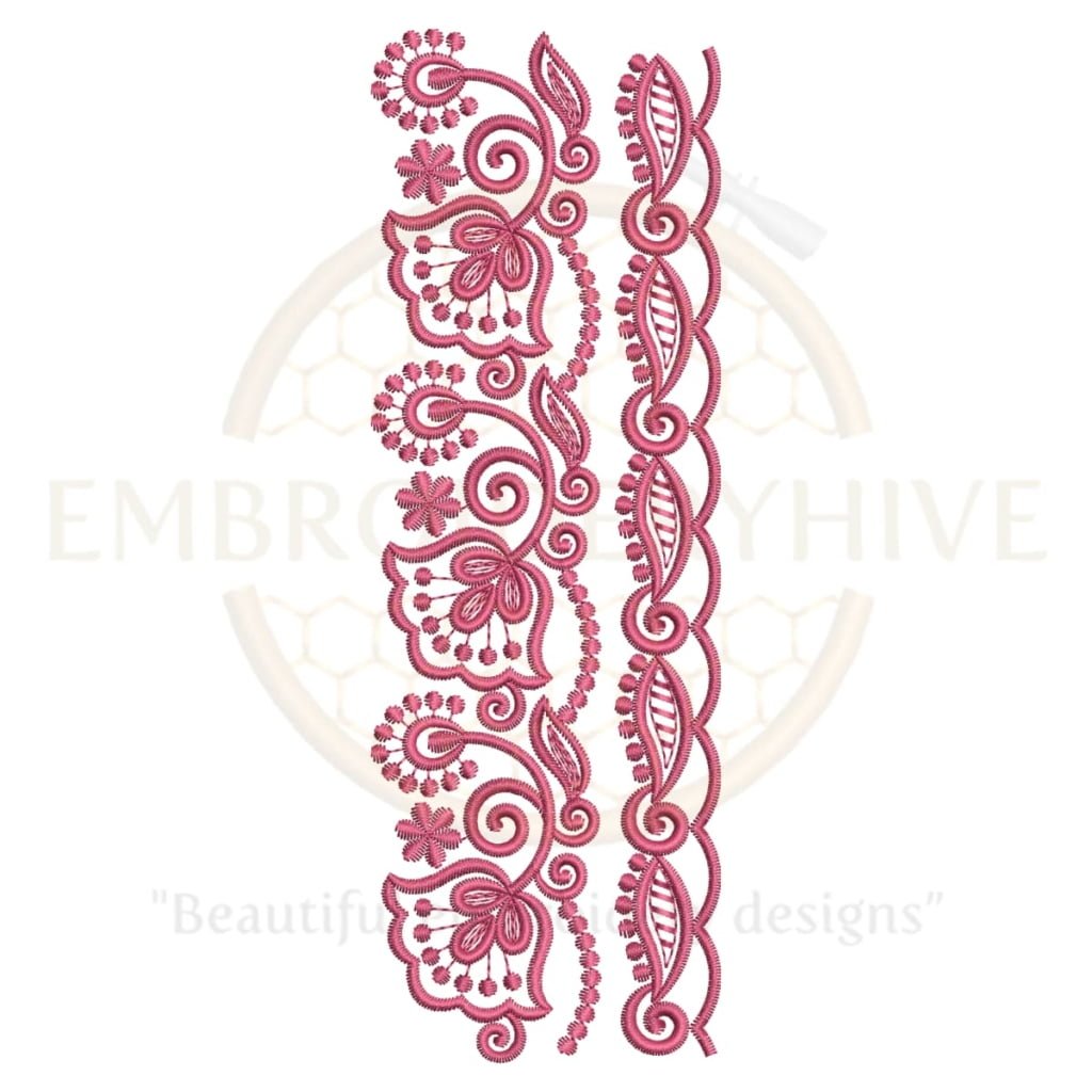 Border Embroidery Design(E-0522) - EmbroideryHive