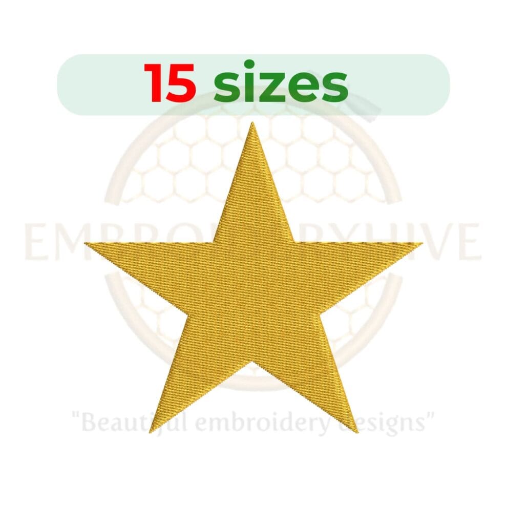 Star Embroidery Design - EmbroideryHive