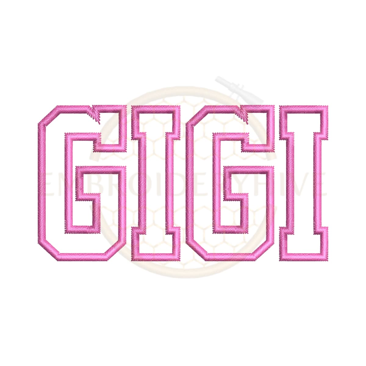 Gigi machine embroidery applique design - EmbroideryHive