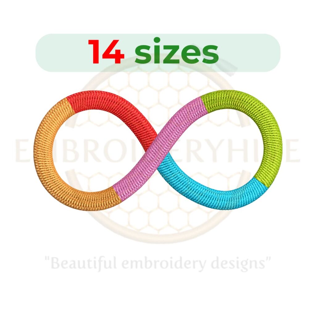 Infinity Symbol Embroidery Design - EmbroideryHive