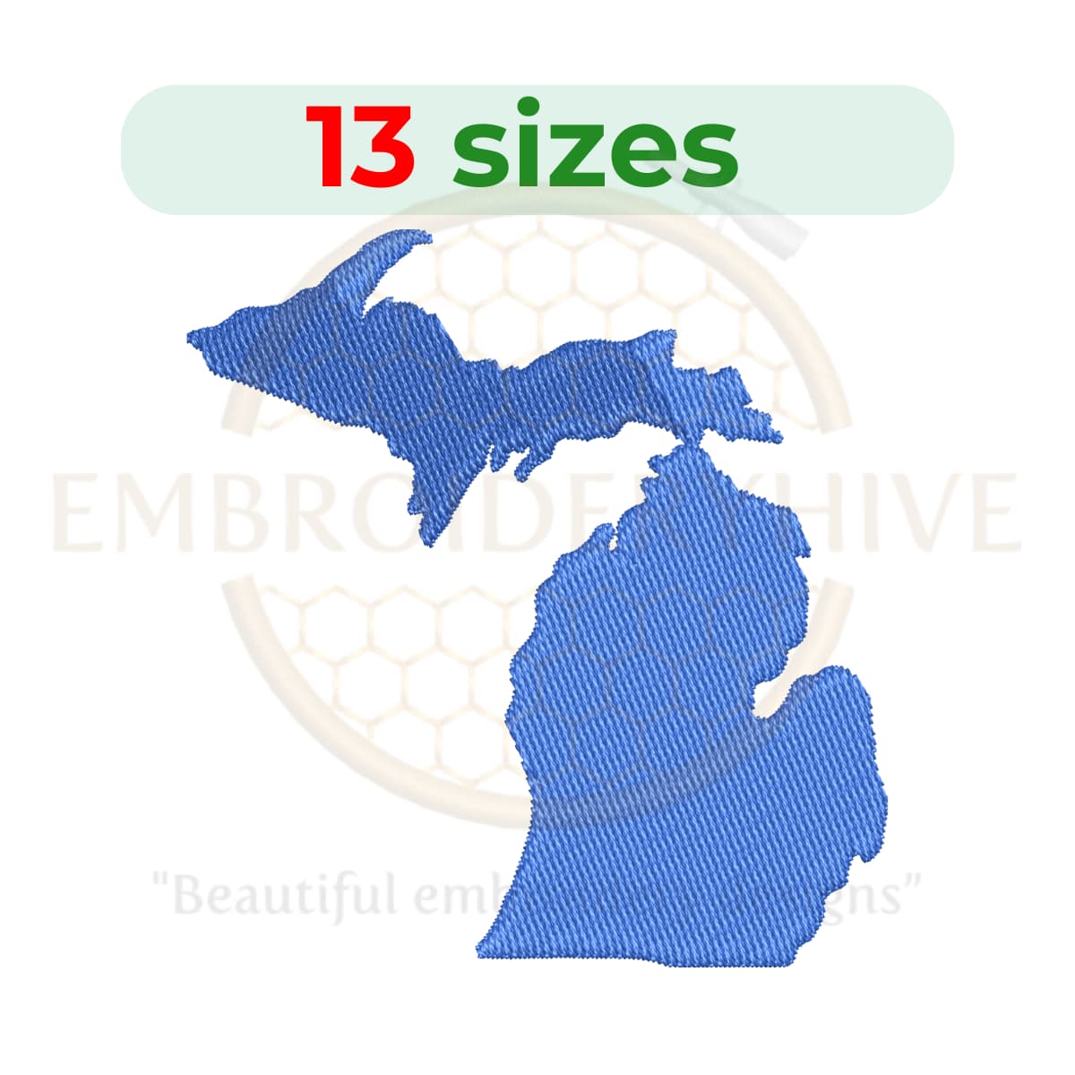 Michigan Embroidery design - EmbroideryHive