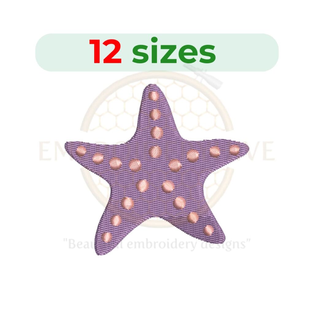 Starfish Embroidery Design - EmbroideryHive