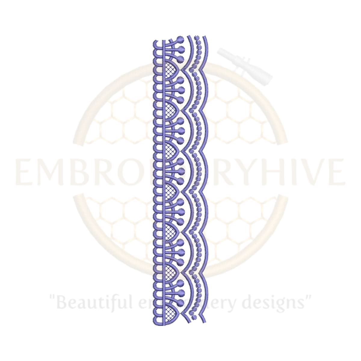 Floral Border Embroidery Design (E-0761) - EmbroideryHive