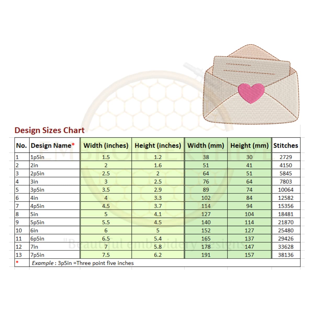 Love Letter Embroidery Design - EmbroideryHive