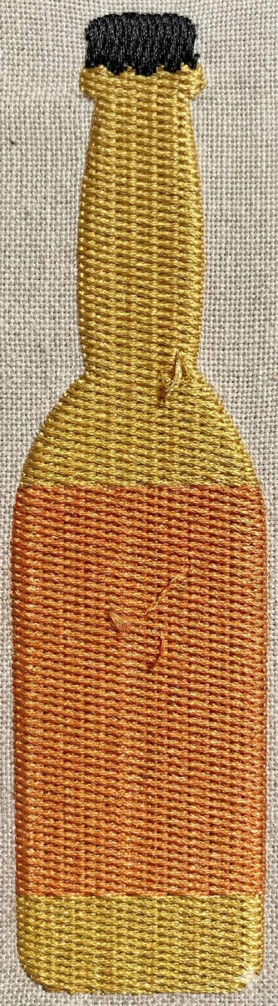 Beer Bottle Embroidery Design - EmbroideryHive