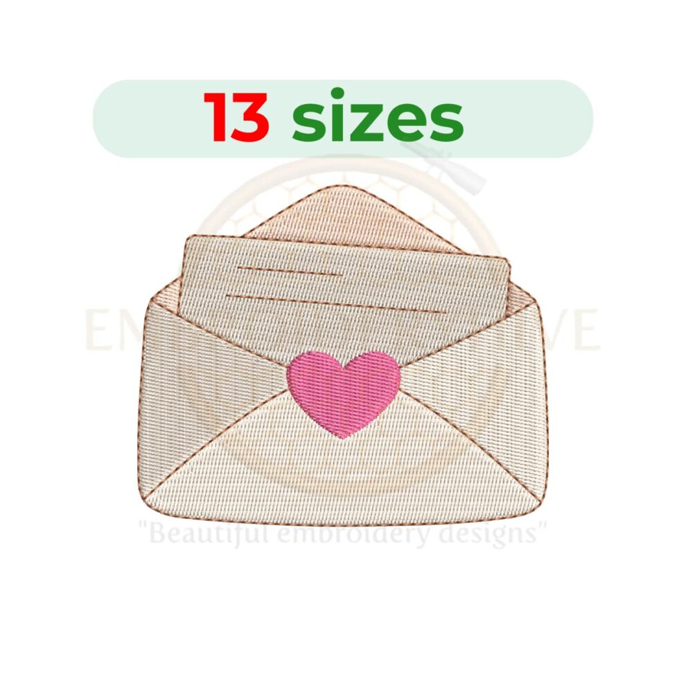 Love Letter Embroidery Design - EmbroideryHive